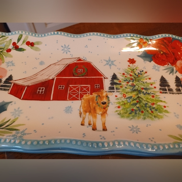 The Pioneer Woman | Dining | Nwt The Pioneer Woman Holiday Barn Platter ...